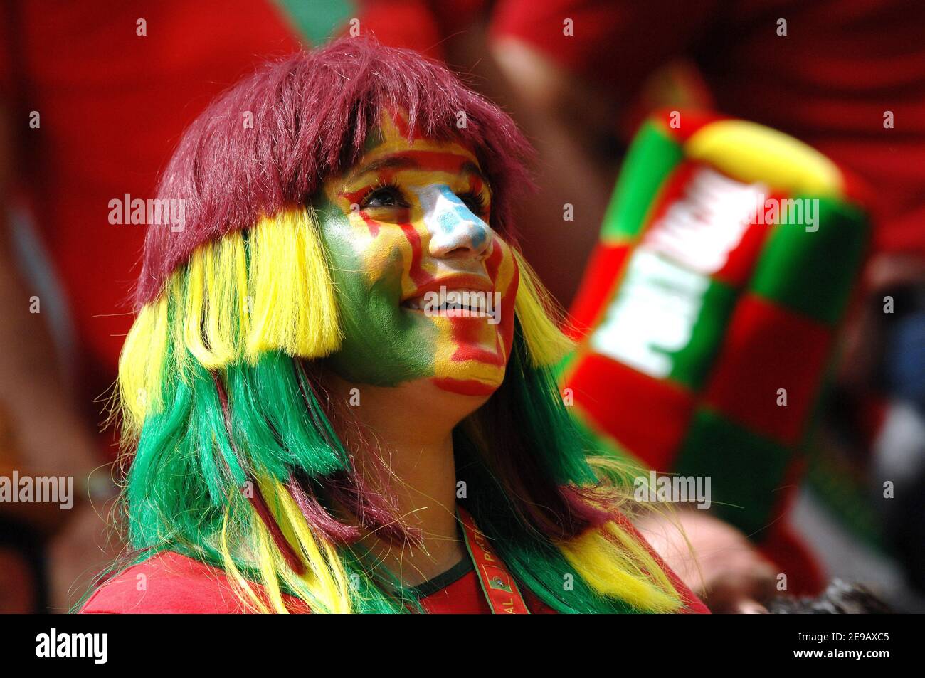Portugal fans during the World Cup 2006, Portugal vs Iran at the Fifa ...