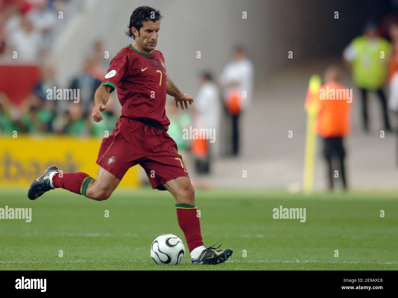 Portugal's Luis Figo in action during the World Cup 2006, Portugal vs ...