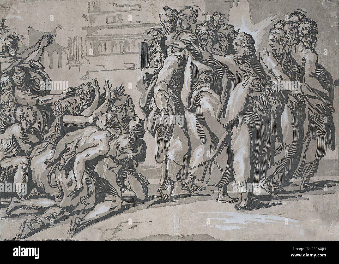 Christ healing the Lepers 1540–1550 Stock Photo - Alamy