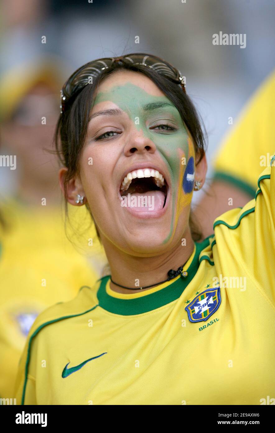 Brazil's fan during the World Cup 2006, Group F, Brazil vs Australia at ...