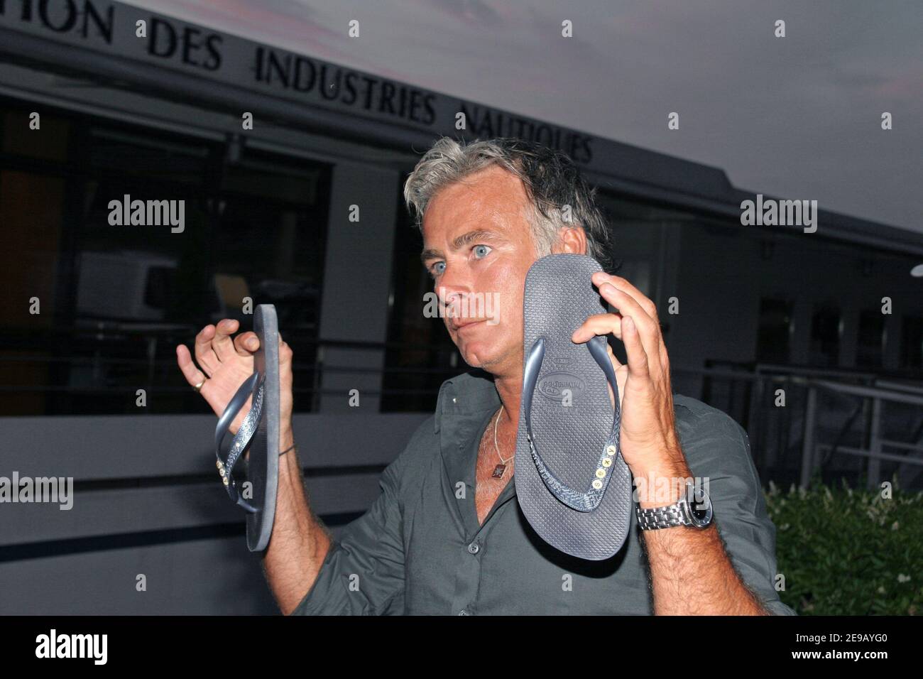 French actor and humorist Franck Dubosc poses during the 'Camping' film ...