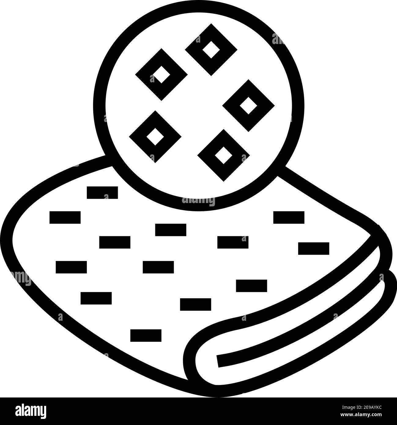 satin fabric line icon vector illustration Stock Vector Image & Art - Alamy