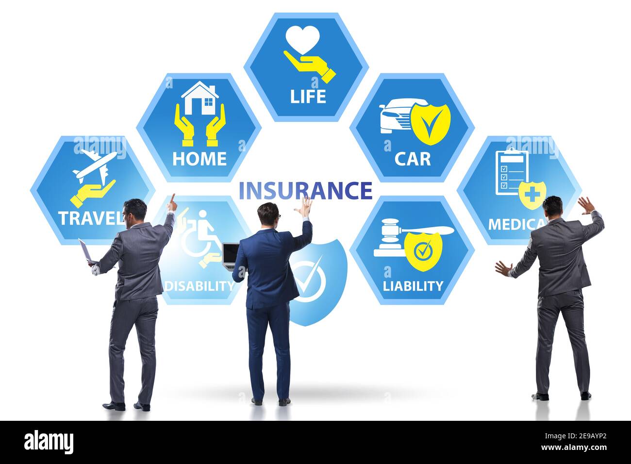 Concept of the various types of insurance Stock Photo - Alamy