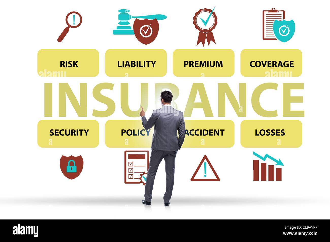 Concept of the various types of insurance Stock Photo - Alamy