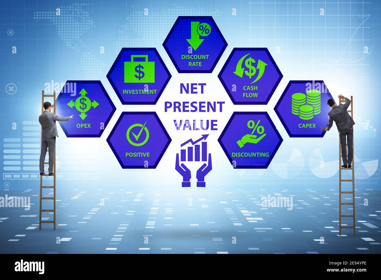 Concept of NPV - Net Present Value in evaluation Stock Photo - Alamy