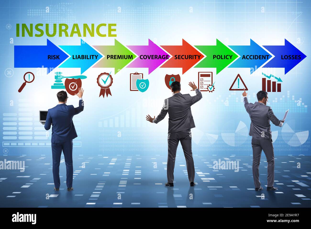 Concept of the various types of insurance Stock Photo - Alamy