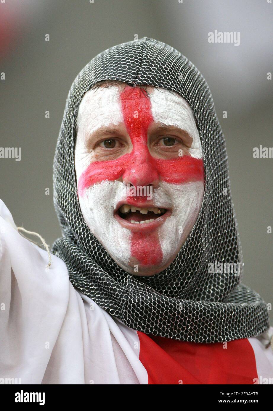 An England's fan during the World Cup 2006, Group B, Sweden vs England ...