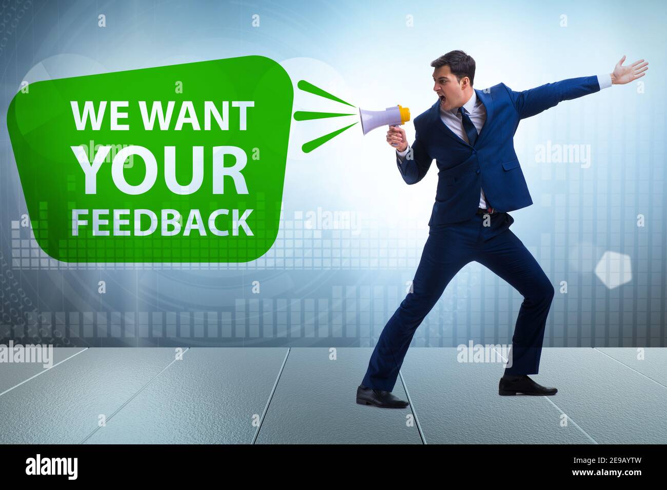 Concept of receiving feedback from the customers Stock Photo - Alamy