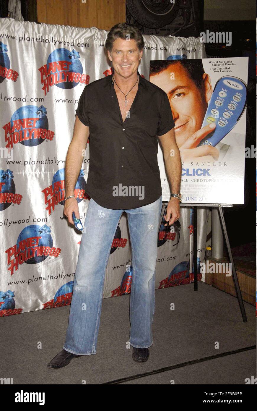 David Hasselhoff presents memorabilia from the movie 'Click' to Planet ...