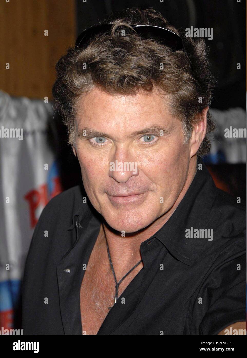 David Hasselhoff presents memorabilia from the movie 'Click' to Planet ...