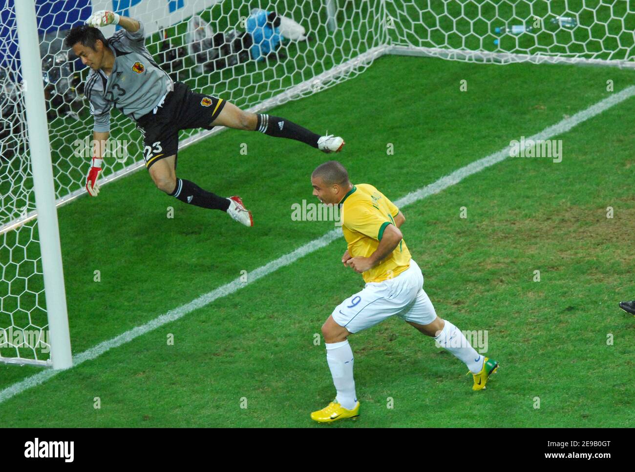 Brazil's Ronaldo scores during the World Cup 2006, Group F, Japan vs ...