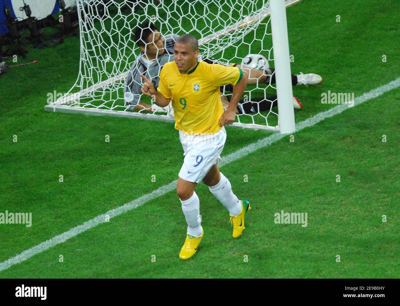 Brazil's Ronaldo scores during the World Cup 2006, Group F, Japan vs ...