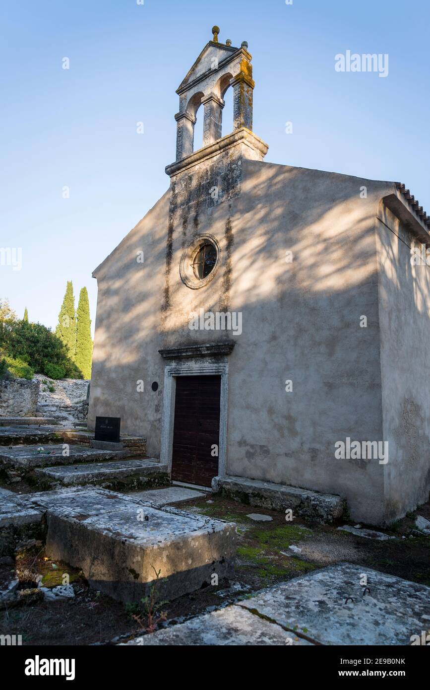 Medieval Saint Mary's Church and cemetery, Makovac, Mali Iz, Island of ...