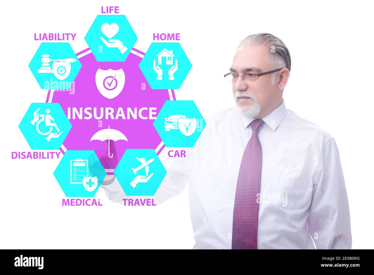 Concept of the various types of insurance Stock Photo - Alamy