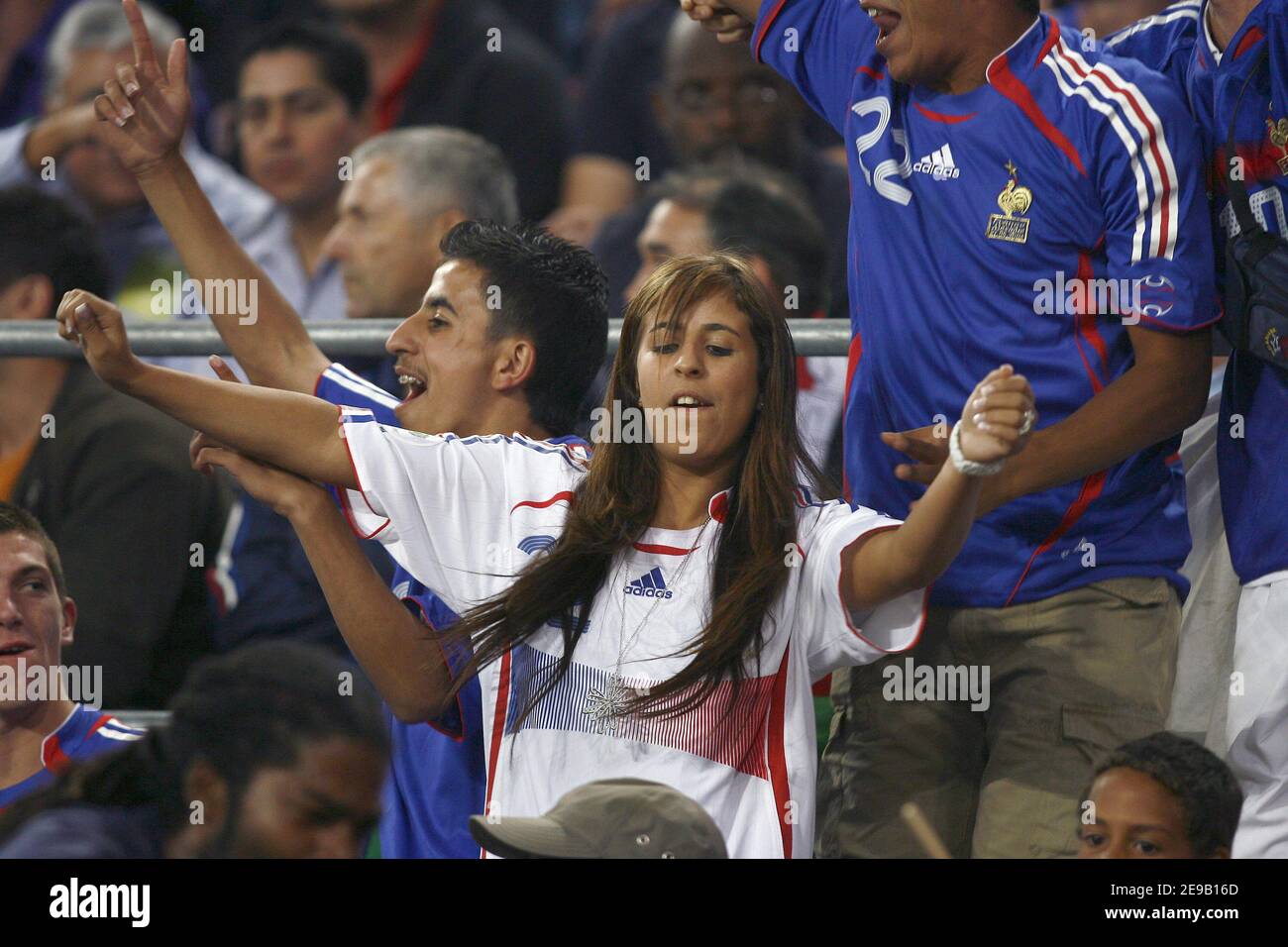 Franck Ribery's wife celebrates winning the 2006 FIFA World Cup-Group G ...