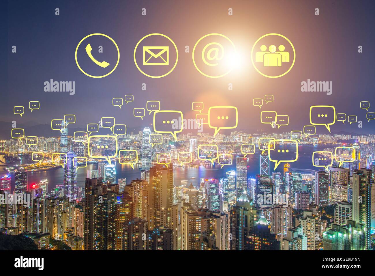 Communication concept with the key contact means Stock Photo - Alamy