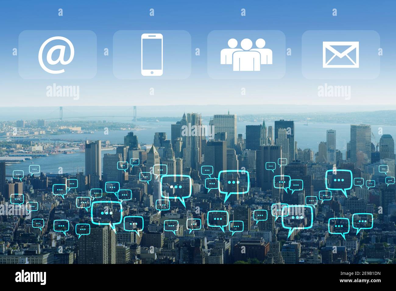 Communication concept with the key contact means Stock Photo - Alamy