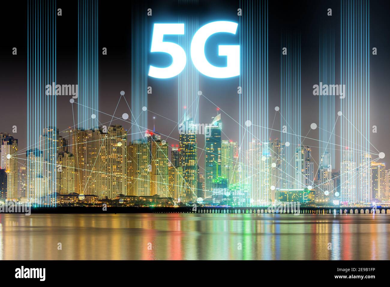 Concept of 5g networks in the large cities Stock Photo - Alamy