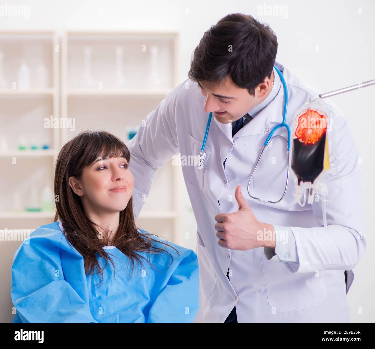 The doctor discussing blood transfusion with patient Stock Photo - Alamy
