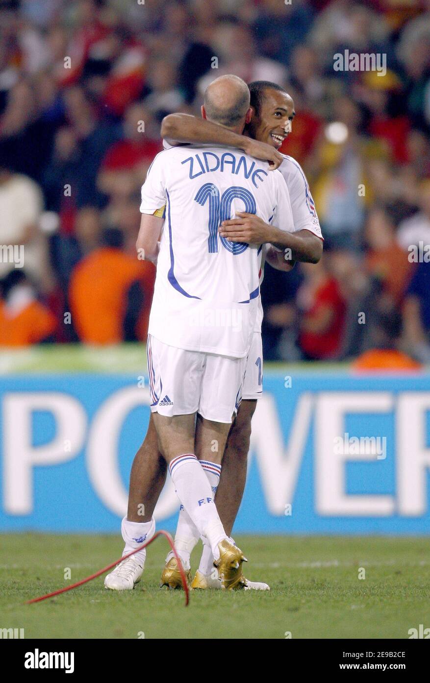 France's Thierry Henry and Zinedine Zidane during the World Cup 2006 ...