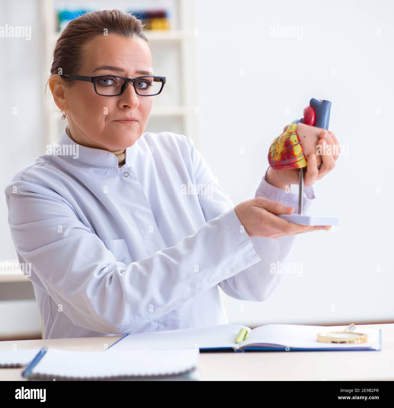 The doctor lecturer explaining various parts of heart Stock Photo - Alamy