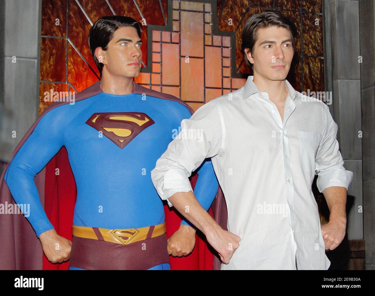 'Superman Returns' star Brandon Routh unveils the new Superman wax ...