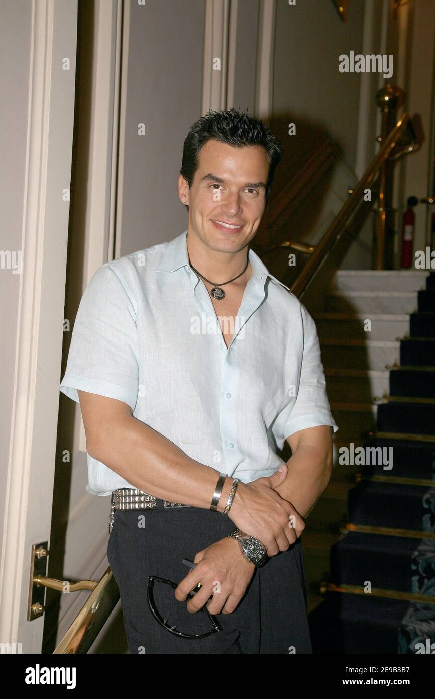 EXCLUSIVE. US actor Antonio Sabato Jr poses inside 'Hotel de Paris' in ...