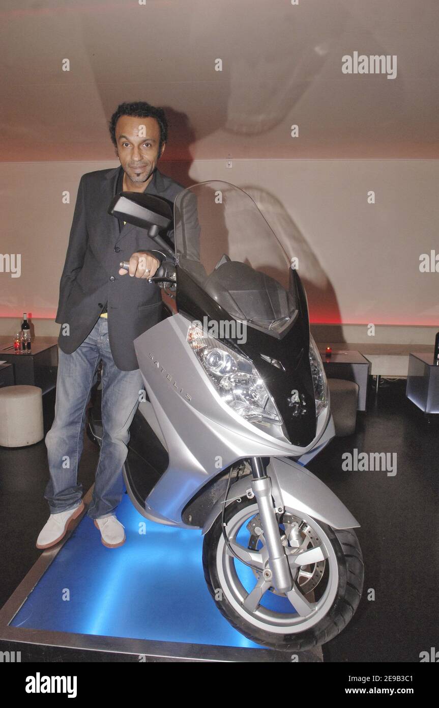 French musician Manu Katche attends the presentation of New Peugeot ...