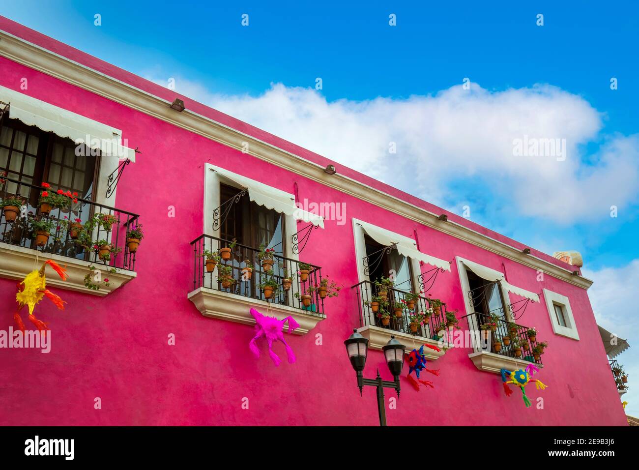 Oaxaca, Mexico, Scenic old city streets and colorful colonial buildings ...