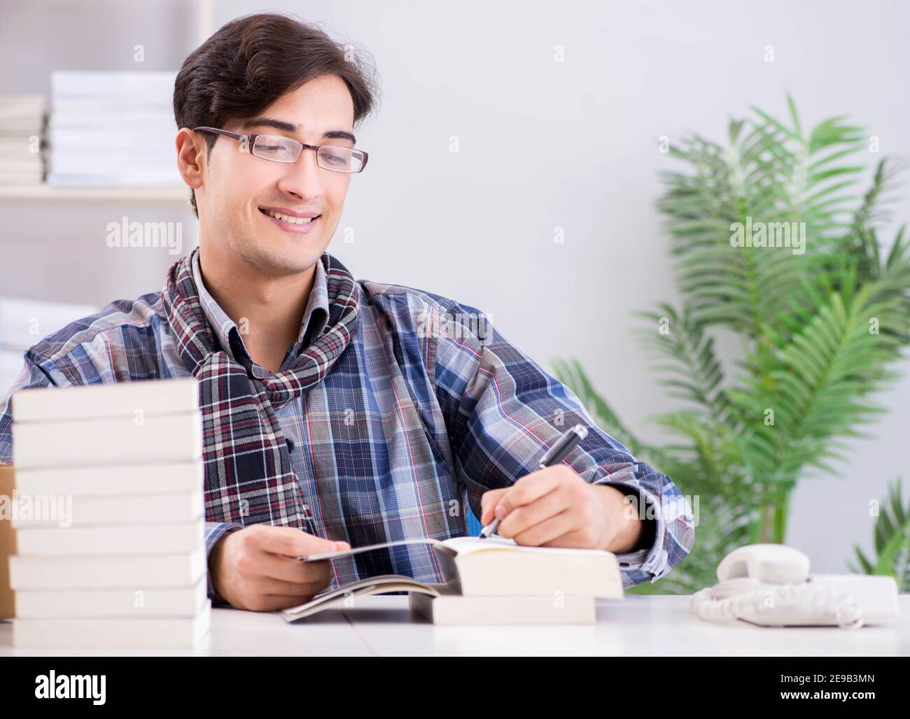 The writer presenting his books to public Stock Photo - Alamy