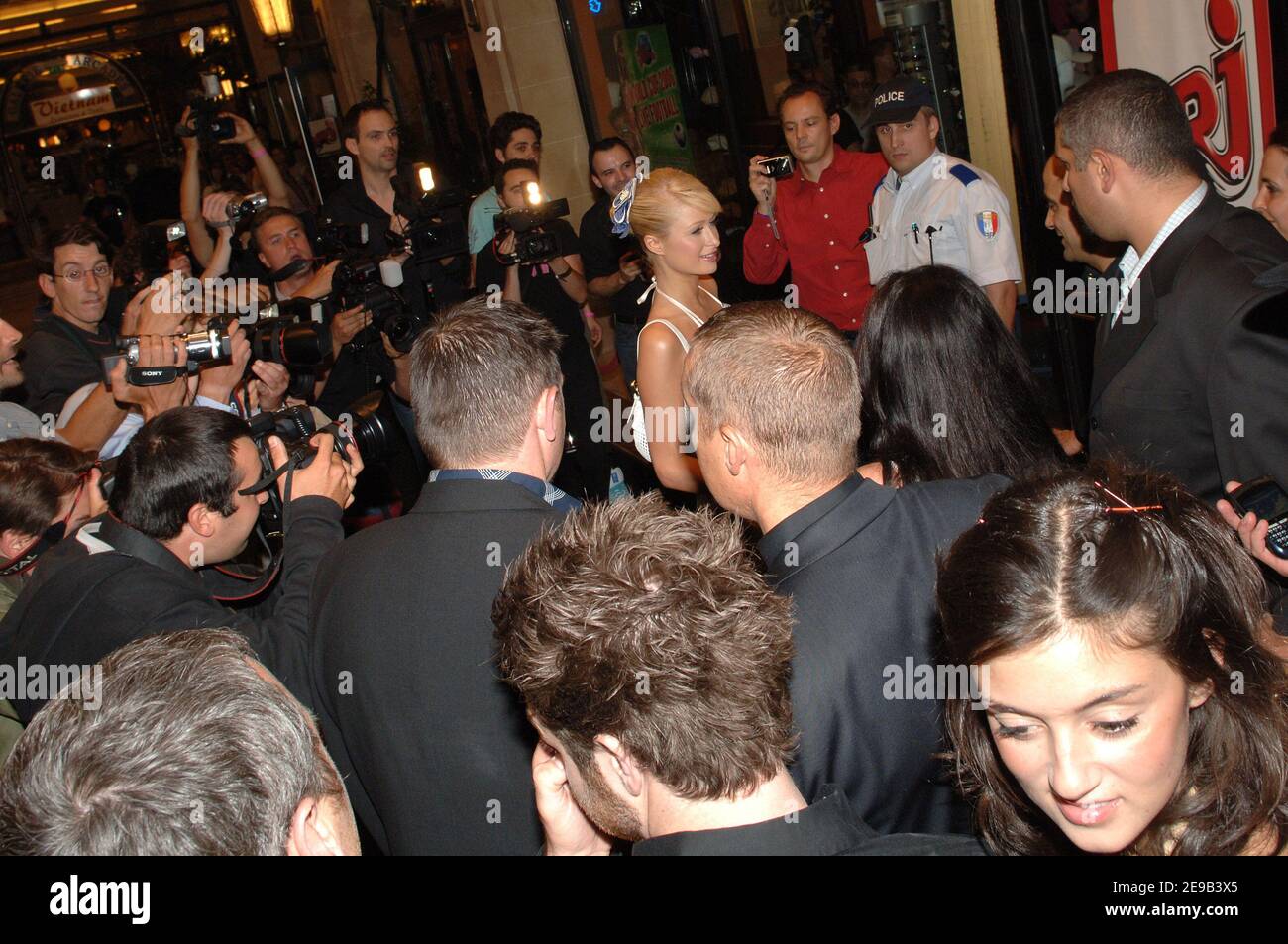 US heiress Paris Hilton arriving at the VIP room, in Paris, France, on ...