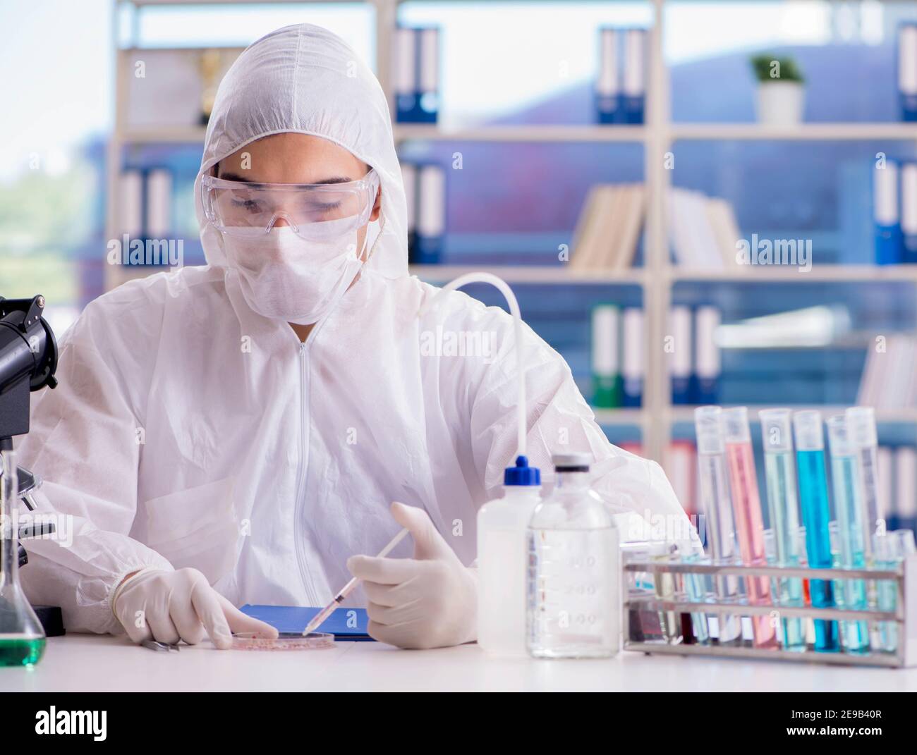 The chemist working in the lab Stock Photo - Alamy