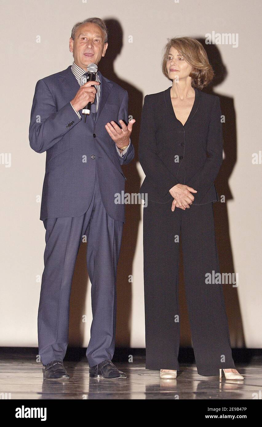 Paris Mayor Bertrand Delanoe and Charlotte Rampling, president of ...