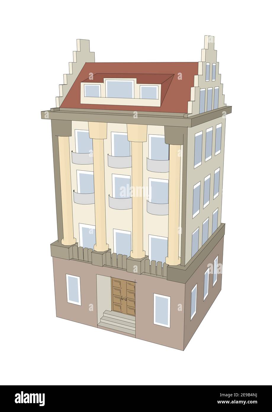 building vector illustration on white background Stock Vector Image ...