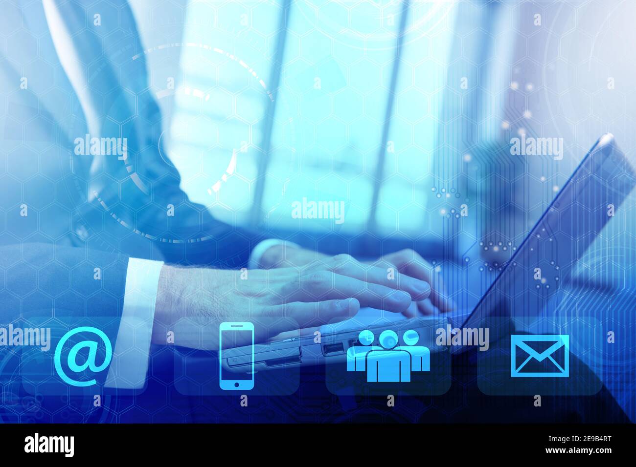 Communication concept with the key contact means Stock Photo - Alamy