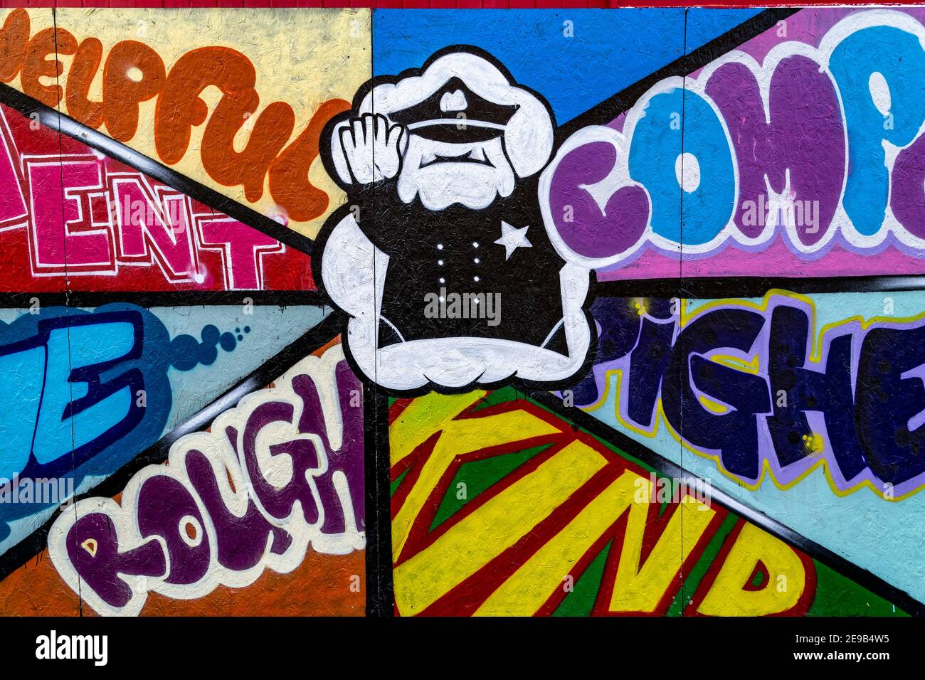 Graffiti police policeman hi-res stock photography and images - Alamy
