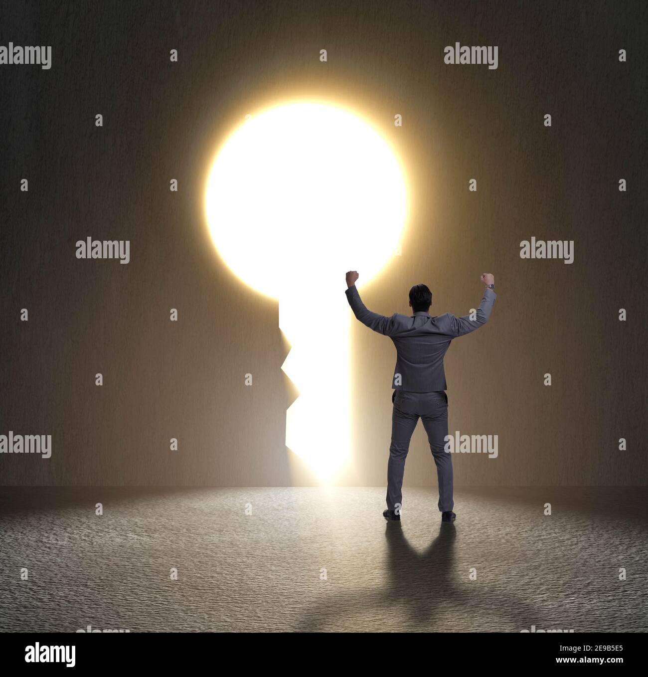 The businessman facing difficult choice dilemma Stock Photo - Alamy