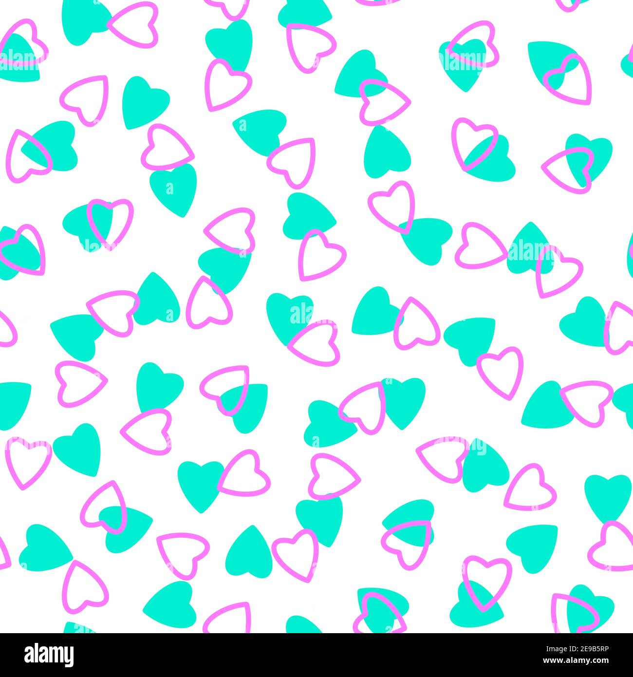 Simple heart seamless pattern,endless chaotic texture made of tiny ...