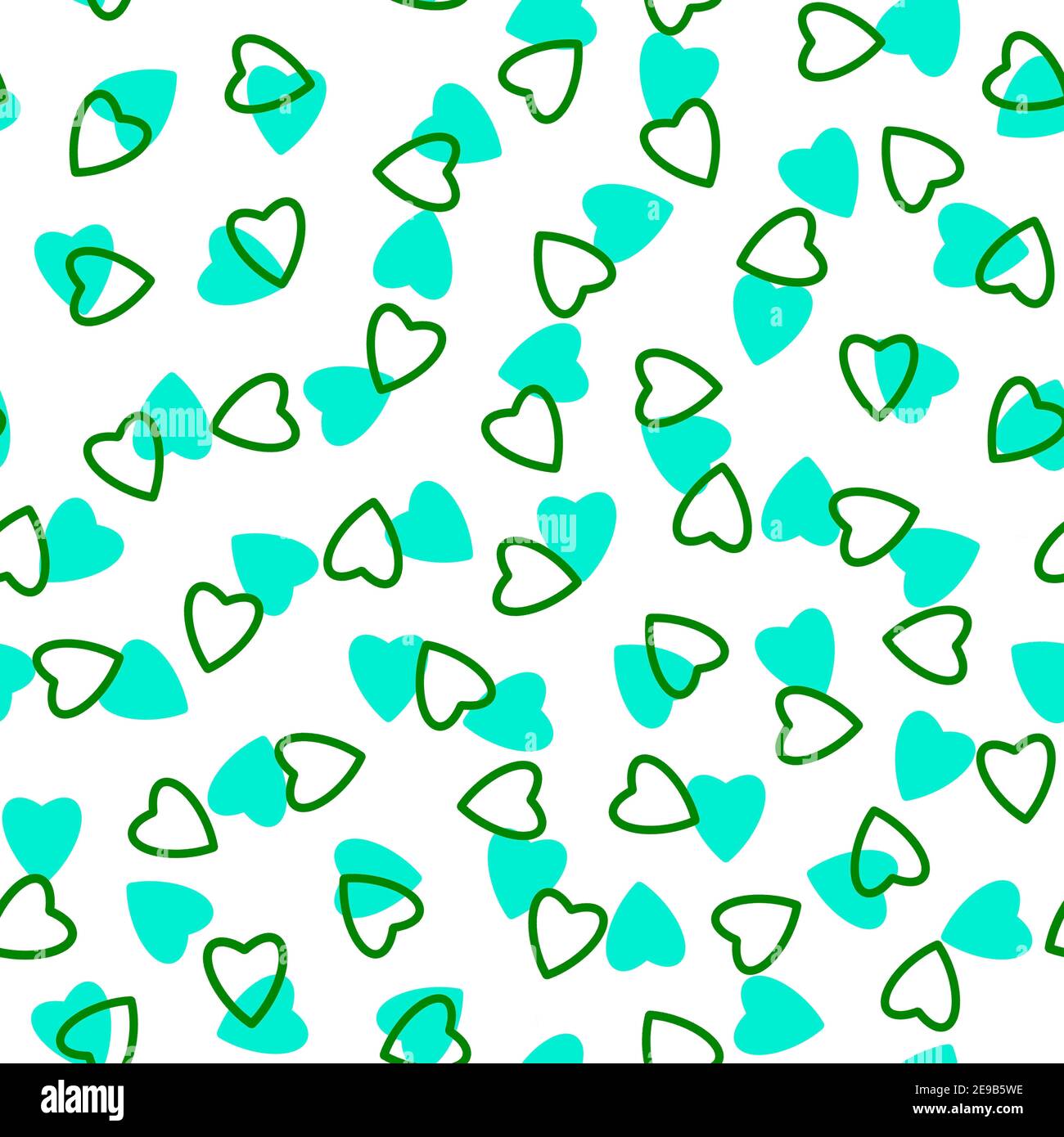 Simple heart seamless pattern,endless chaotic texture made of tiny ...