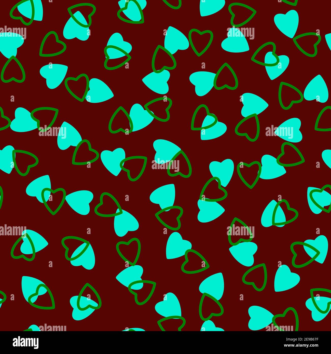 Simple heart seamless pattern,endless chaotic texture made tiny heart ...