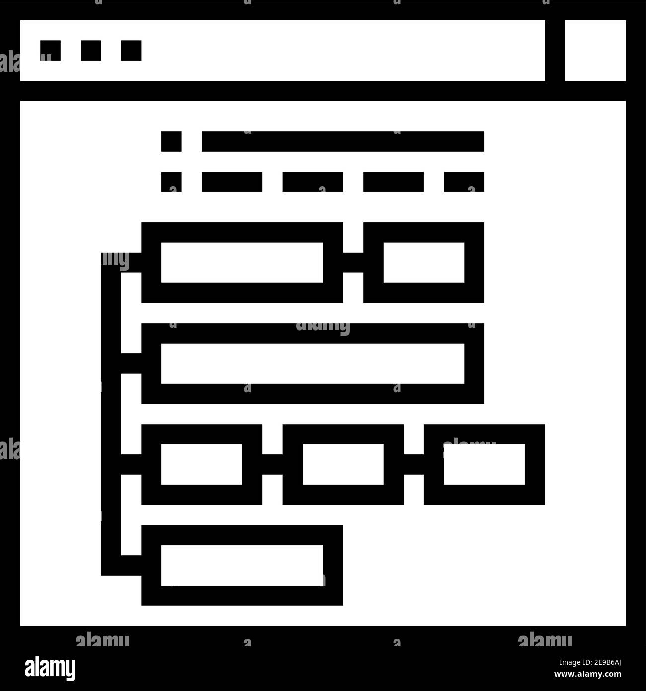 program hierarchy line icon vector illustration Stock Vector Image ...