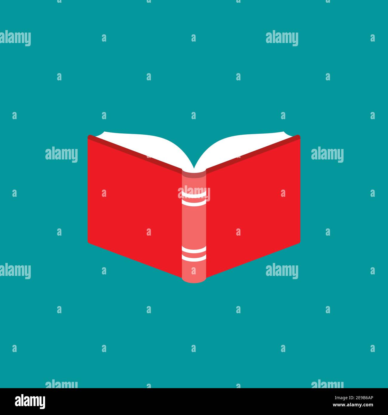 Open book red cover Stock Vector Images - Alamy