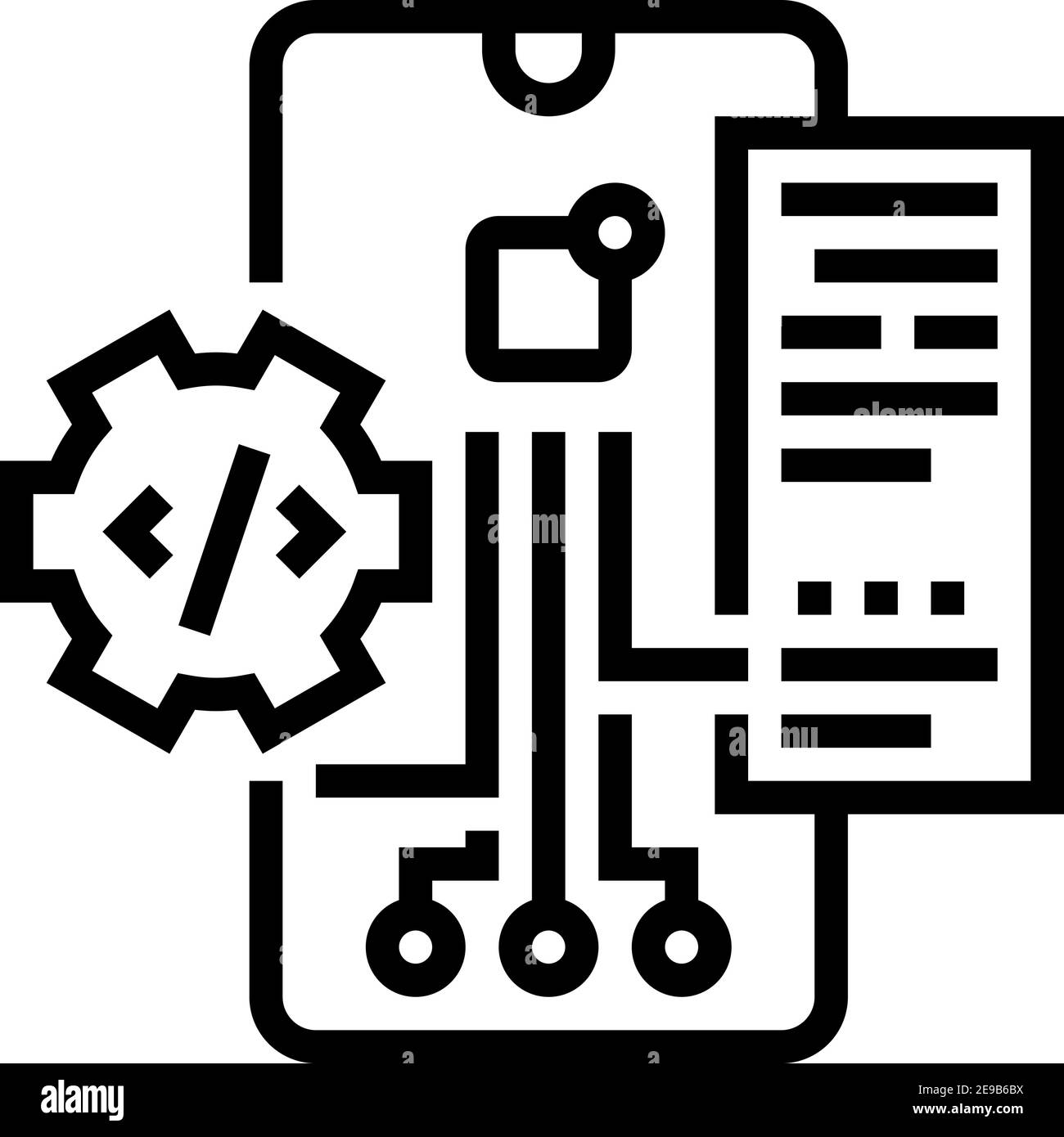 testing application line icon vector illustration Stock Vector Image ...