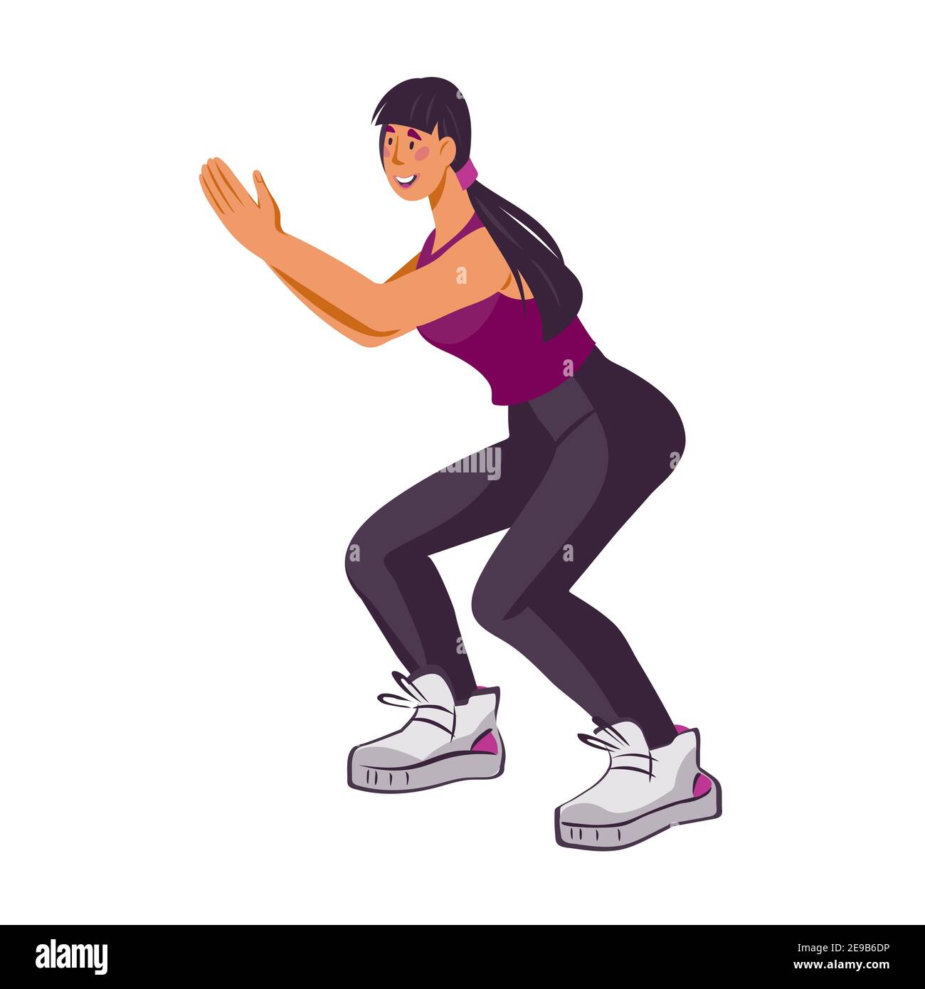 Squats vector vectors hi-res stock photography and images - Alamy