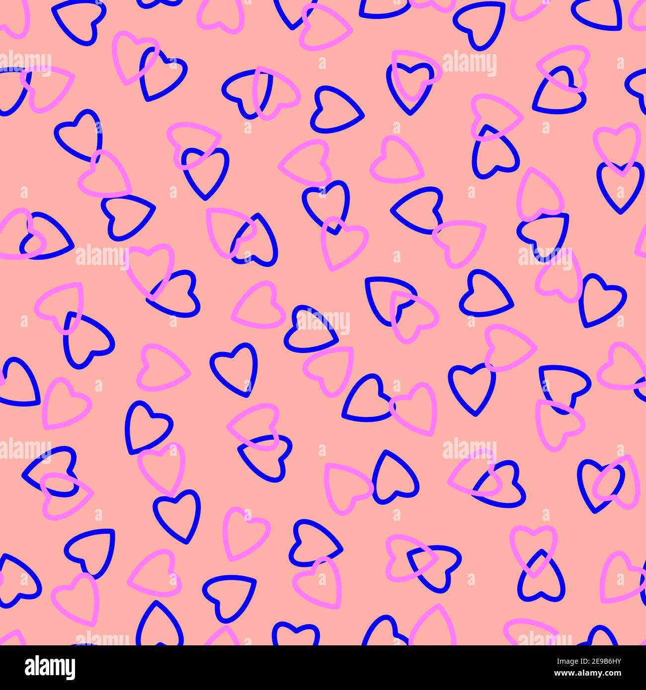Simple hearts seamless pattern,endless chaotic texture made of tiny ...