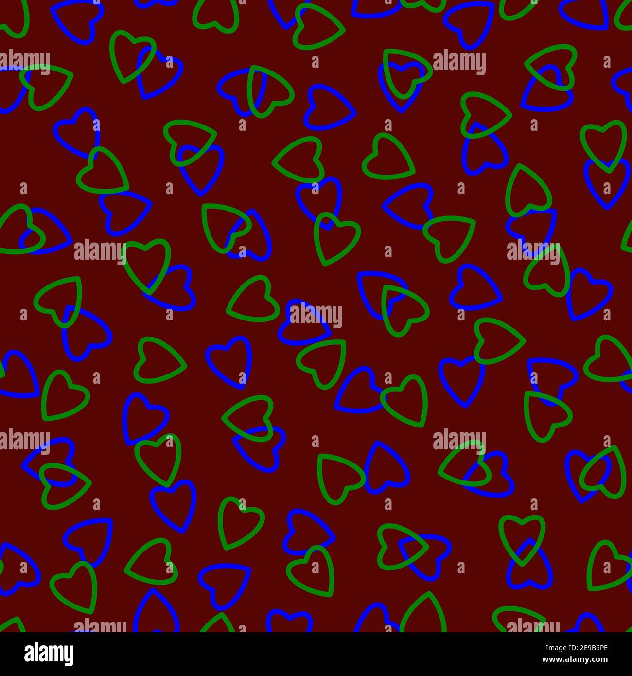 Simple hearts seamless pattern,endless chaotic texture made tiny heart ...