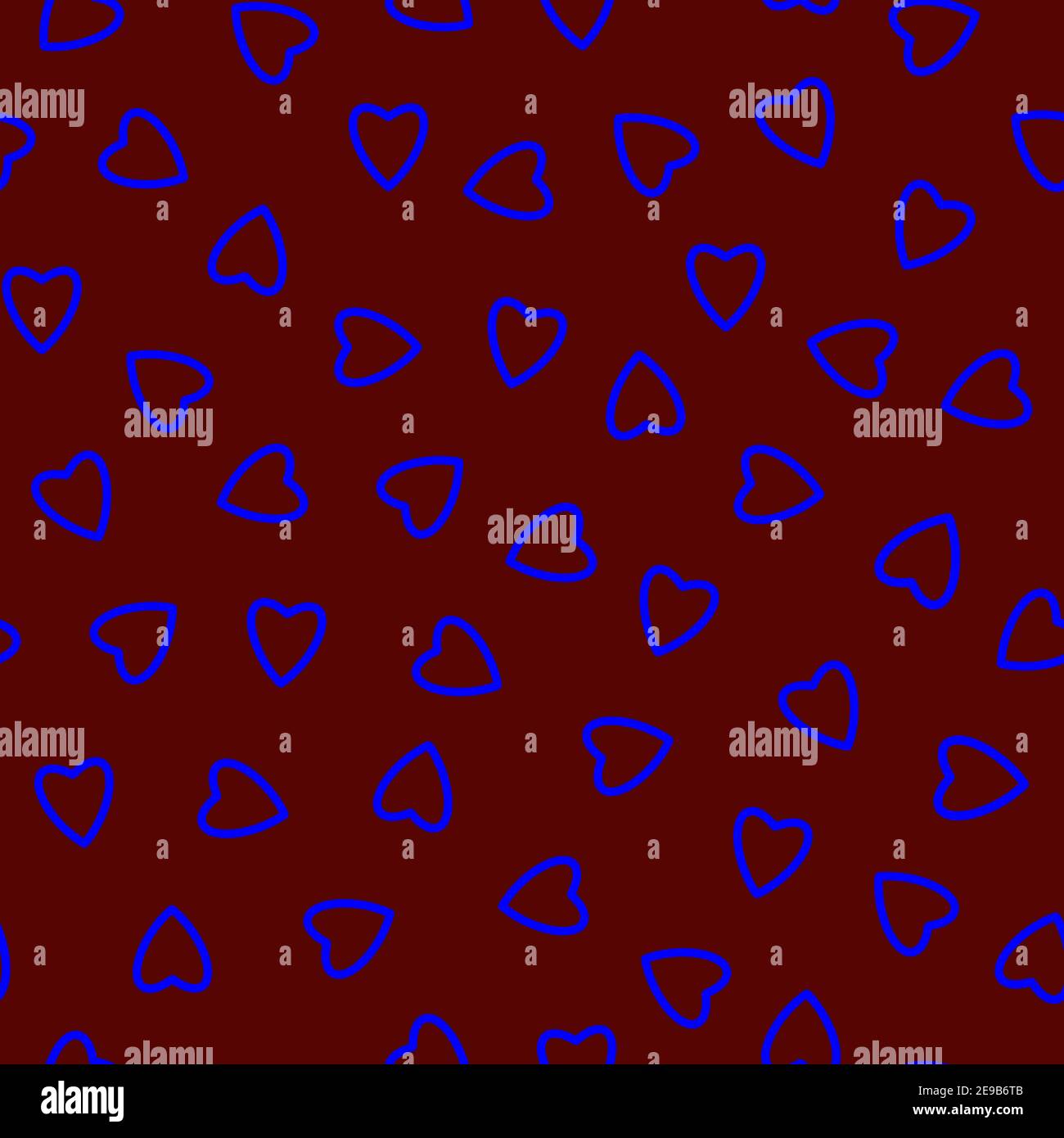 Simple hearts seamless pattern,endless chaotic texture made of tiny ...