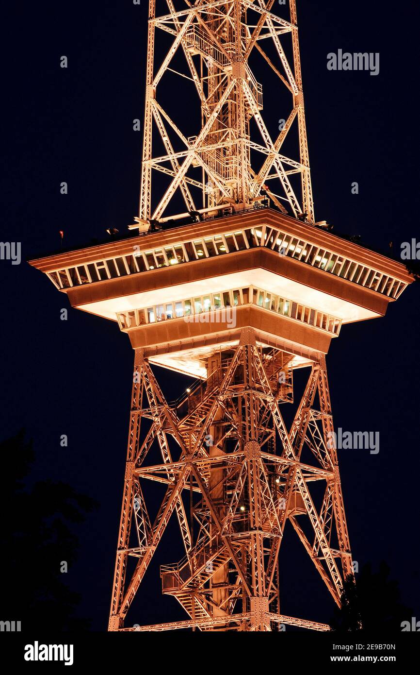 Berlin, Radio tower Funkturm, waves, signal radio tower architecture Berliner Funkturm, radio ...