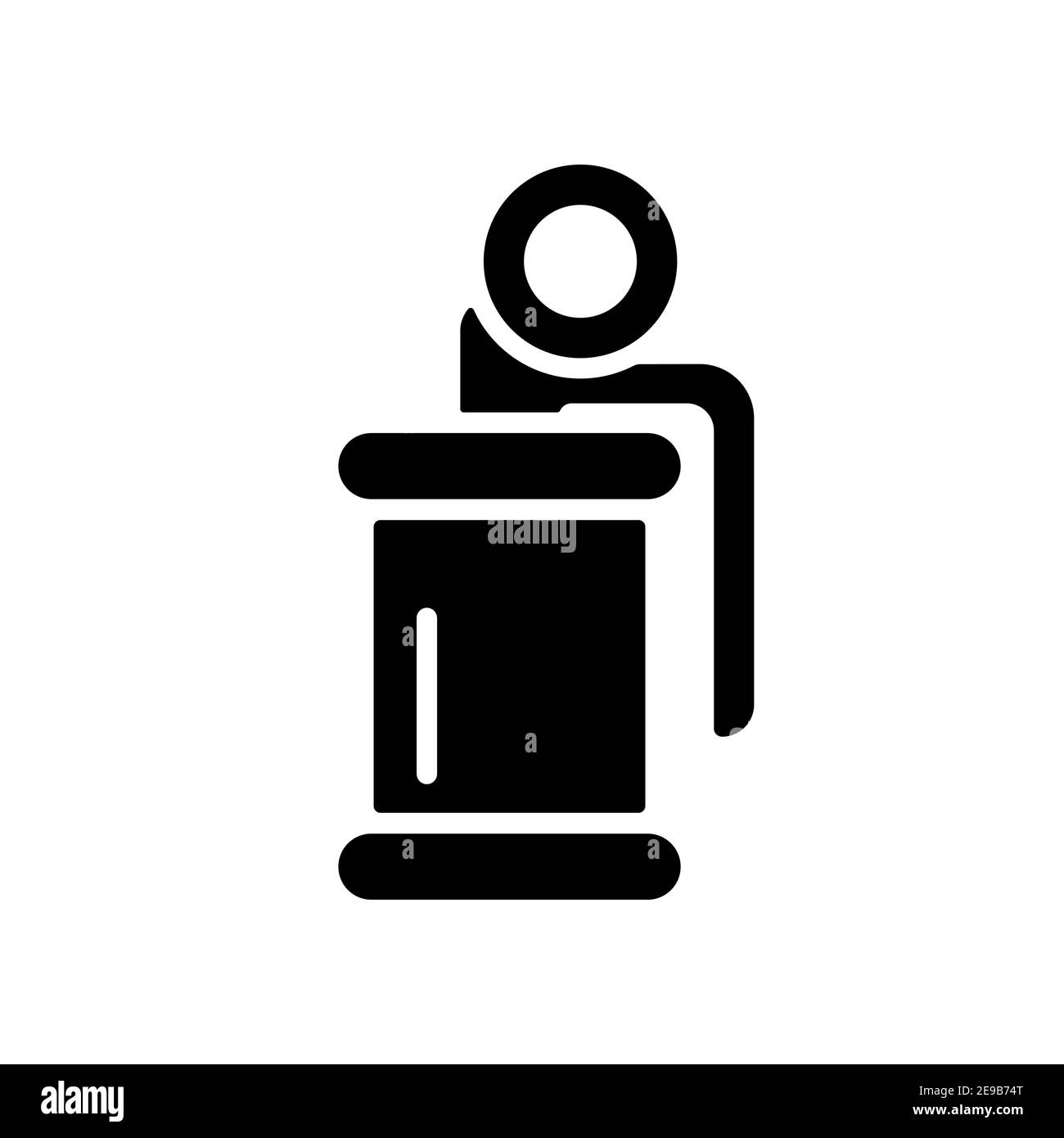 Hand flash grenade of special forces vector glyph icon. Police ...