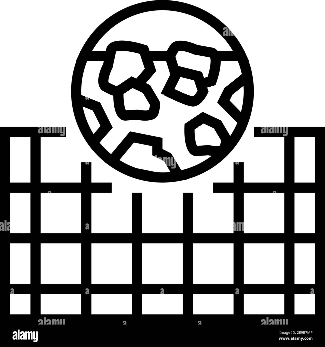 foundation stone gravel component line icon vector illustration Stock ...